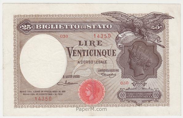 World Paper Money Price List - Italy