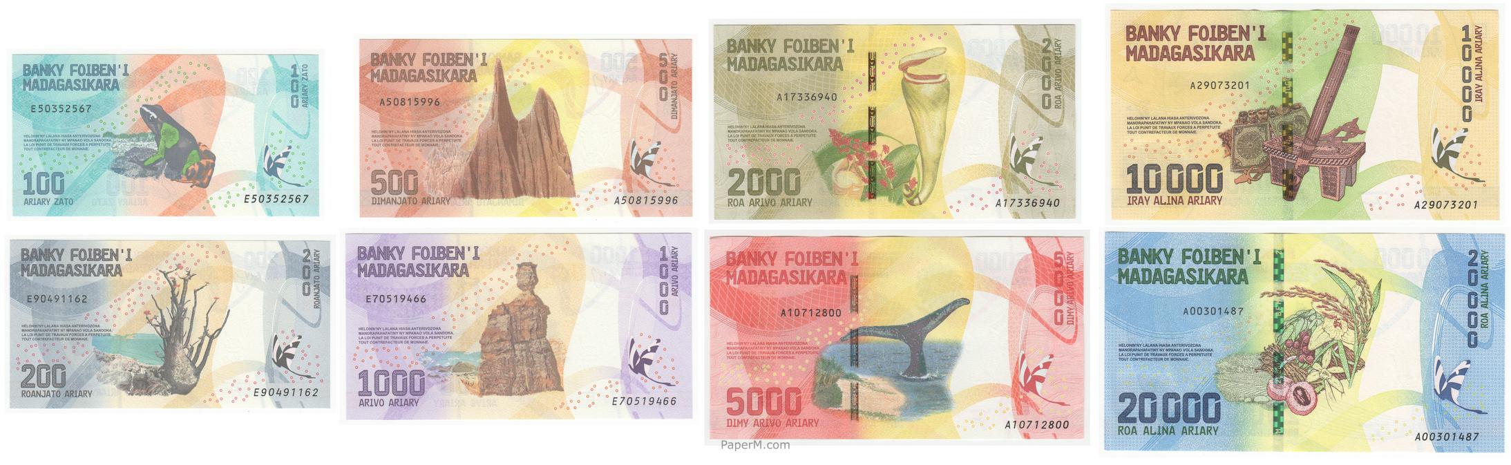 World Paper Money Price List - Madagascar